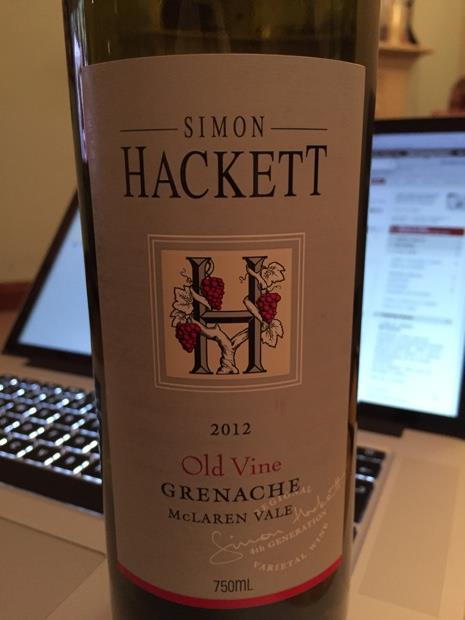 2012 Simon Hackett Old Vine Grenache, Australia, South Australia, Fleurieu, McLaren Vale ...