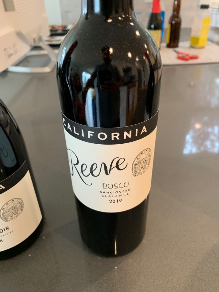 2019 Reeve Wines Sangiovese Bosco, USA, California, Sonoma County ...