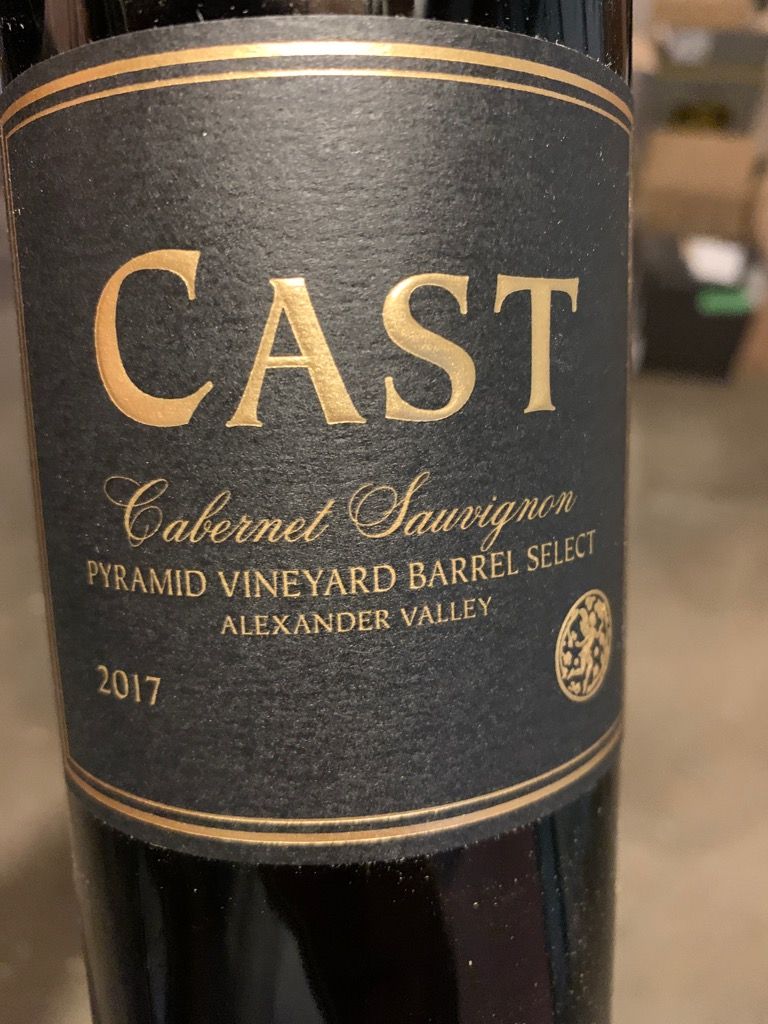 2017 Cast Wines Cabernet Sauvignon Barrel Select Pyramid Vineyard, USA ...