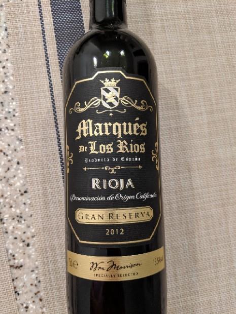 2015 Marqués Los Rios Rioja Gran Reserva, Spain, La Rioja, Rioja ...