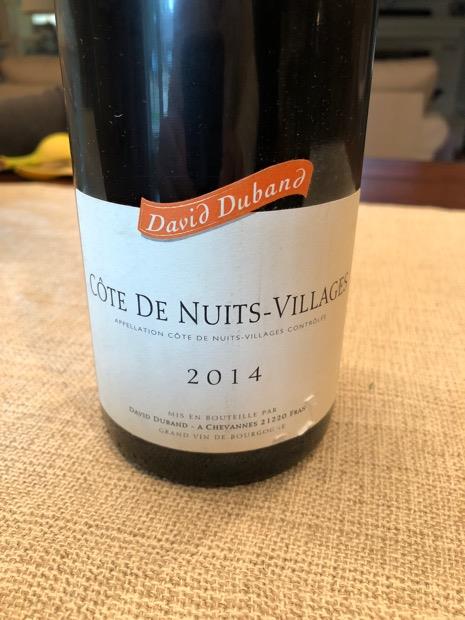 2014 David Duband Côte de Nuits Villages, France, Burgundy, Côte de ...