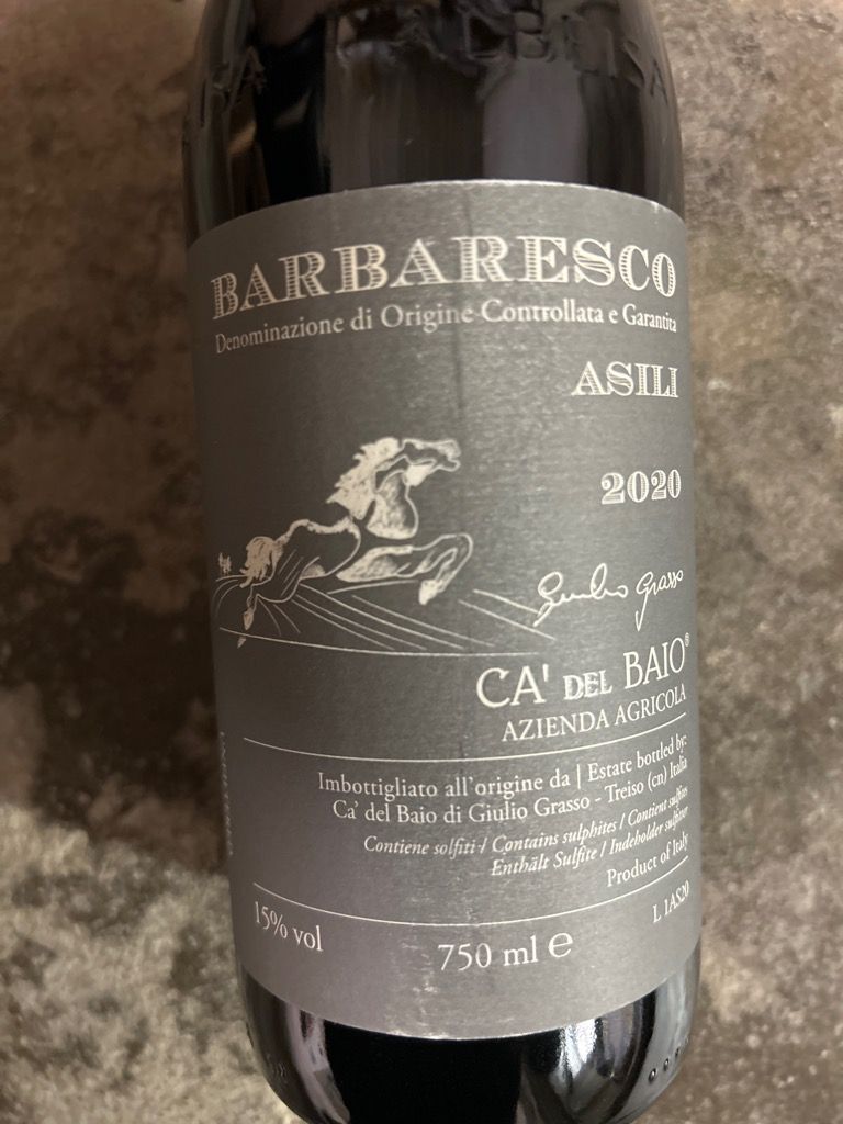 2020 Ca' del Baio Barbaresco Asili, Italy, Piedmont, Langhe, Barbaresco - CellarTracker