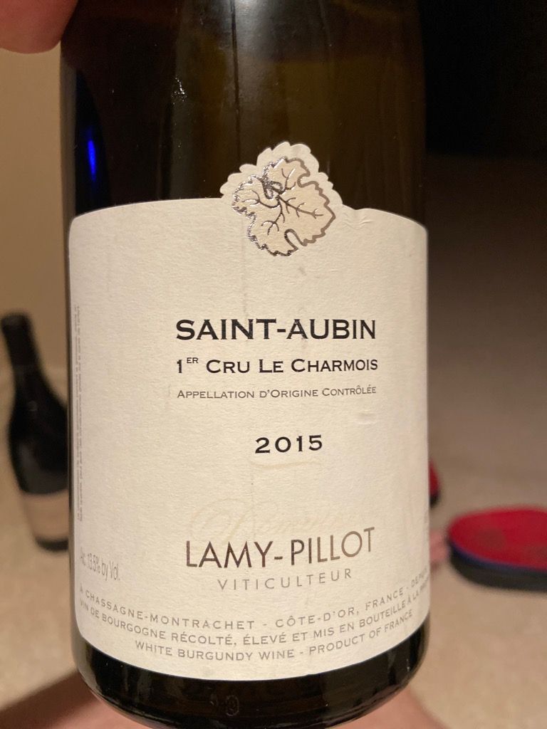 2017 Domaine Lamy-Pillot Saint-Aubin 1er Cru Le Charmois, France ...