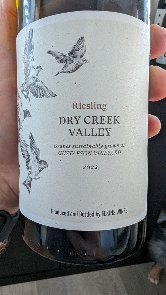 2022 Elkins Wines Riesling Gustafson Vineyard, USA, California, Sonoma ...