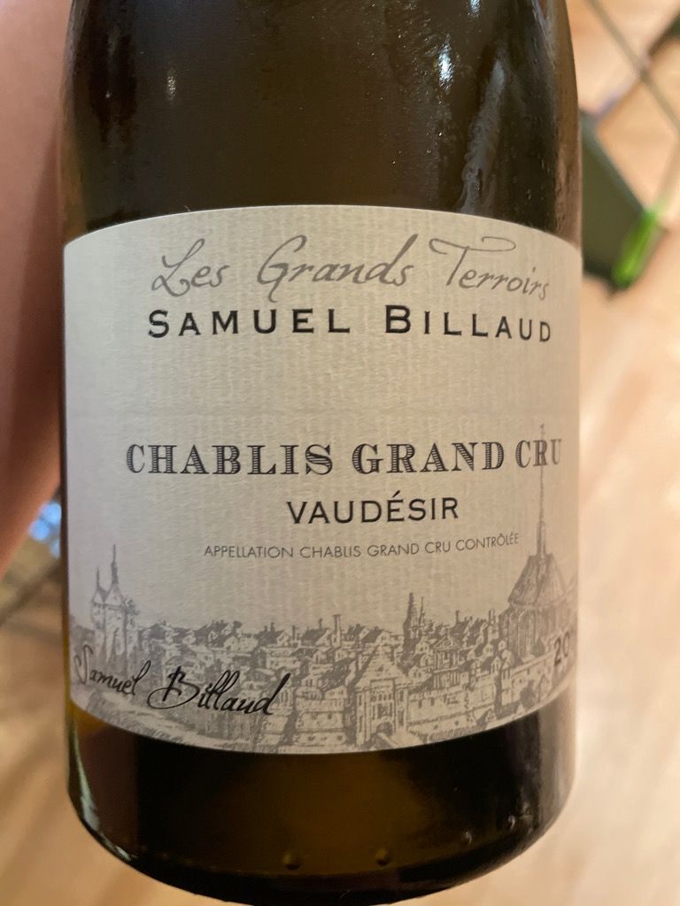 2016 Samuel Billaud Chablis Grand Cru Vaudésir, France, Burgundy ...