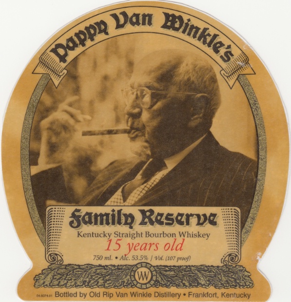 NV Pappy Van Winkle Kentucky Straight Bourbon Whiskey Family Reserve 15 ...