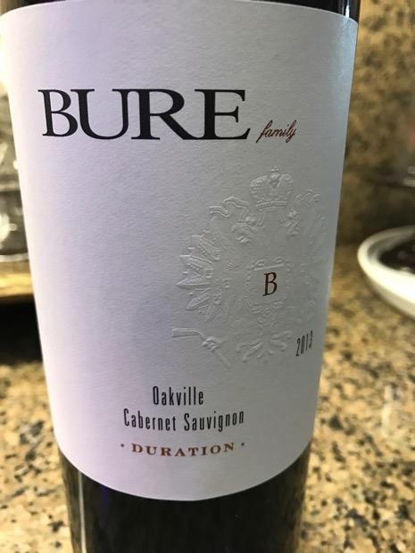 2014 Bure Family Cabernet Sauvignon Duration, USA, California, Napa ...