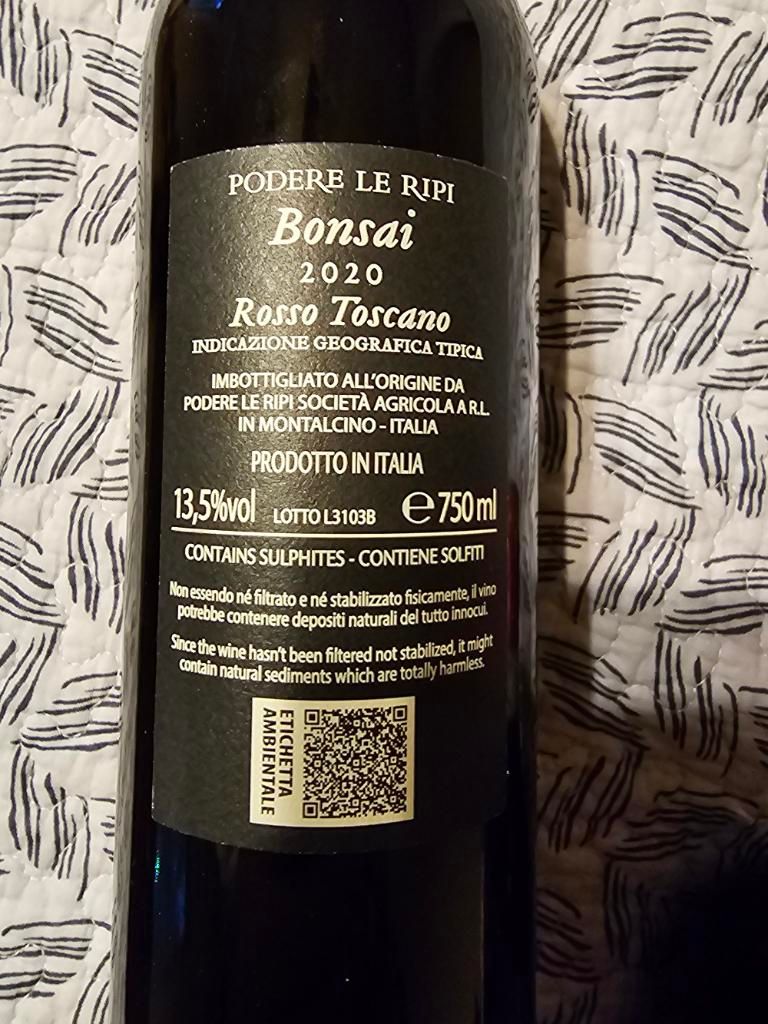 2020 Podere Le Ripi Bonsai Toscana IGT, Italy, Tuscany, Toscana IGT ...