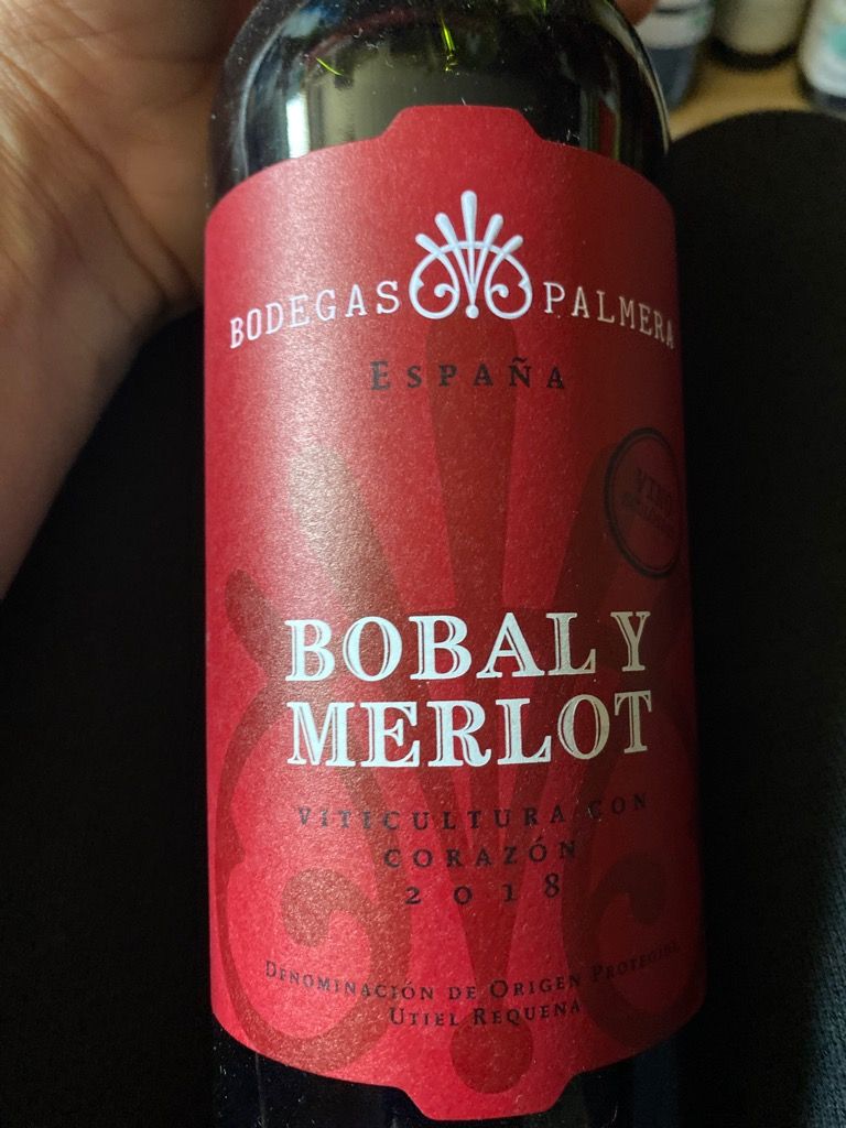 2018 Bodegas Palmera Utiel-Requena Bobal Merlot, Spain, Valencia, Utiel ...