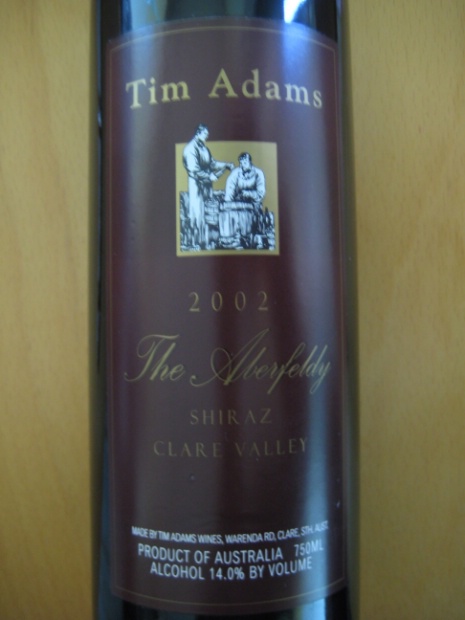 2002 Tim Adams Shiraz The Aberfeldy, Australia, South Australia, Mount ...