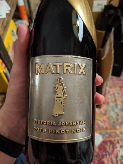 2015 Matrix Pinot Noir Reserve Victoria Johannah Russian River Valley ...