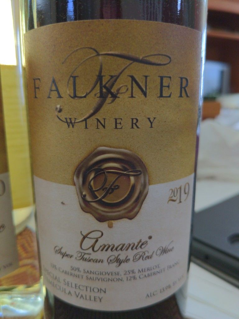2020 Falkner Winery Amante, USA, California, South Coast, Temecula ...