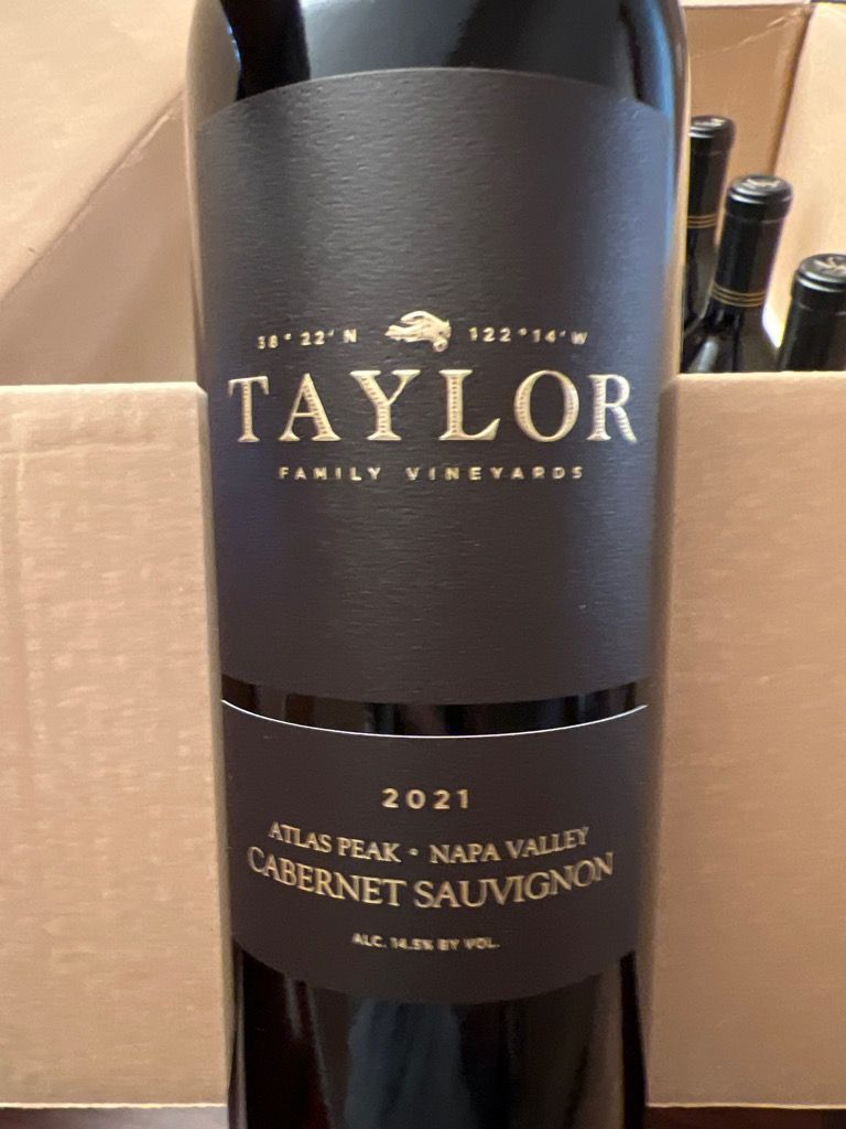 2021 Taylor Family Vineyards Cabernet Sauvignon Atlas Peak, USA ...