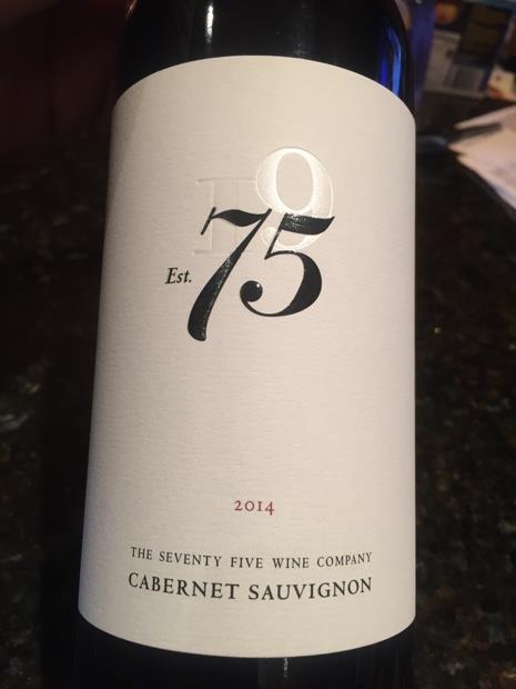 2014 The Seventy Five Wine Company Cabernet Sauvignon, USA, California ...