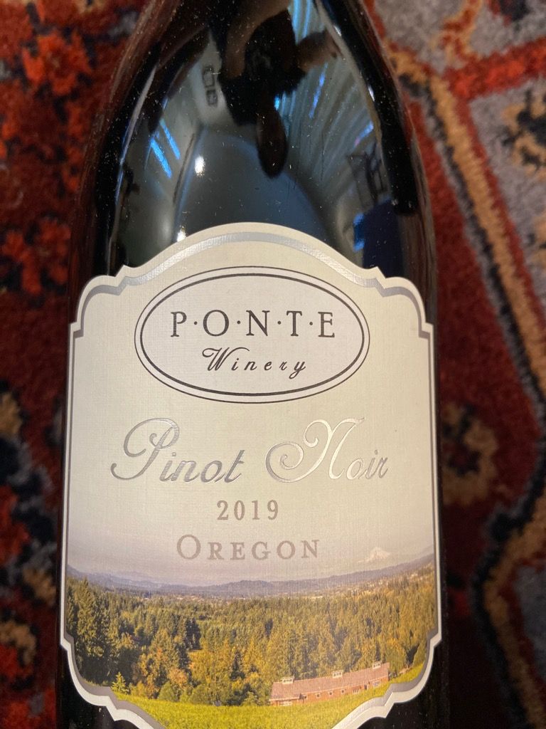 2019 Ponte Winery Pinot Noir Oregon, USA, Oregon - CellarTracker