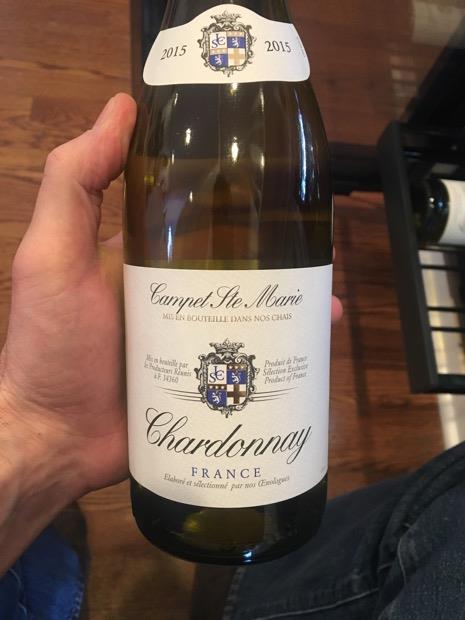 NV Campet Ste. Marie Chardonnay, France, Vin de Table Français ...