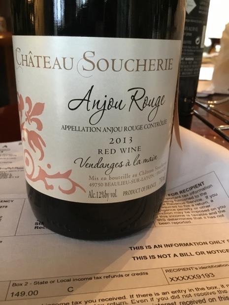 2013 Château Soucherie Anjou Rouge, France, Loire Valley, Anjou-Saumur ...