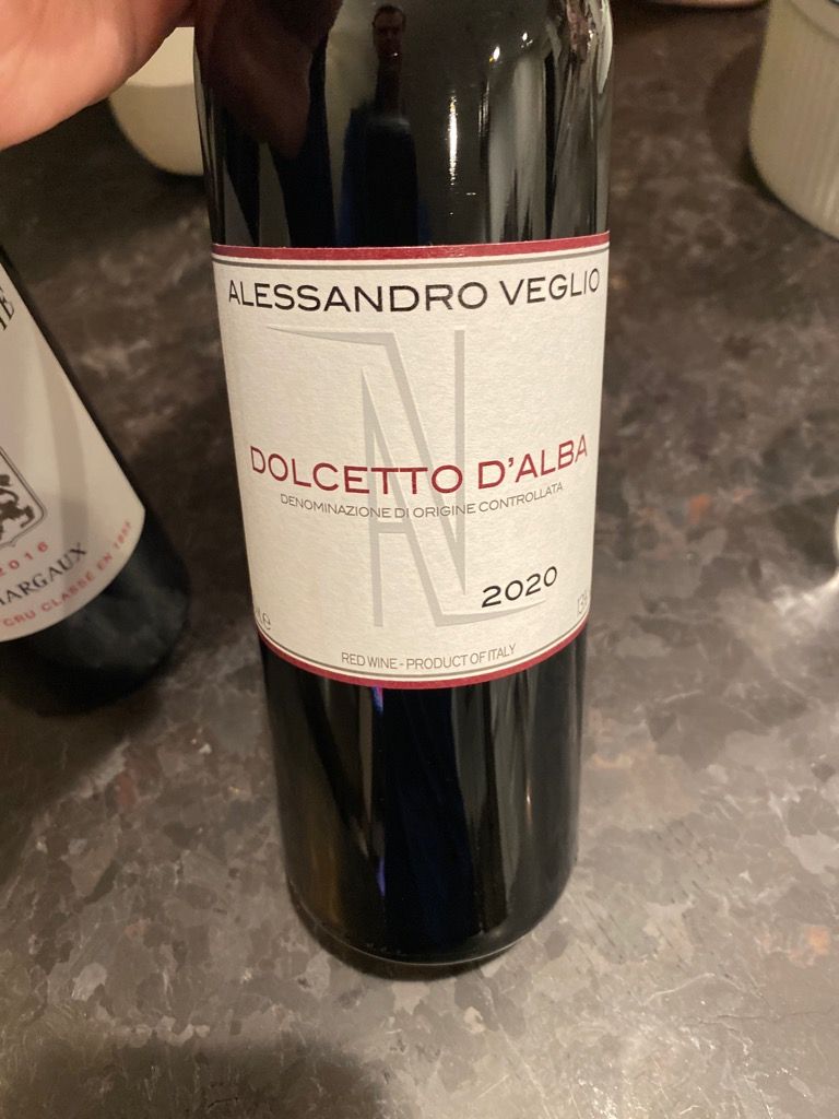 2020 Alessandro Veglio Dolcetto d'Alba, Italy, Piedmont, Alba, Dolcetto ...