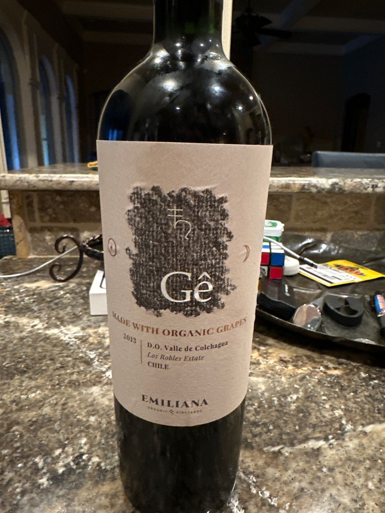 2013 Emiliana Gê, Chile, Rapel Valley, Colchagua Valley - CellarTracker