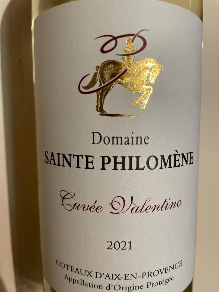 2020 Domaine Sainte Philoméne Coteaux d'Aix-en-Provence Blanc Cuvée ...