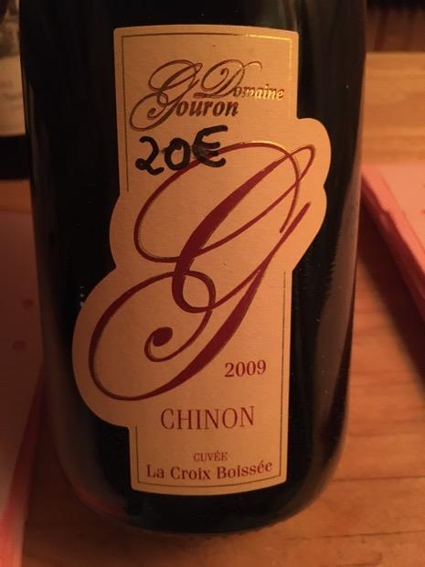 2020 Domaine Gouron Chinon La Croix Boissée, France, Loire Valley ...
