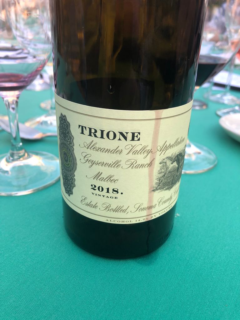 2018 Trione Malbec Geyserville Ranch, USA, California, Sonoma County ...