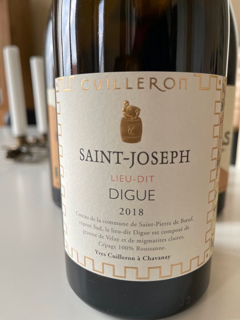 2018 Domaine Yves Cuilleron Saint-Joseph Blanc Lieu-dit Digue, France ...
