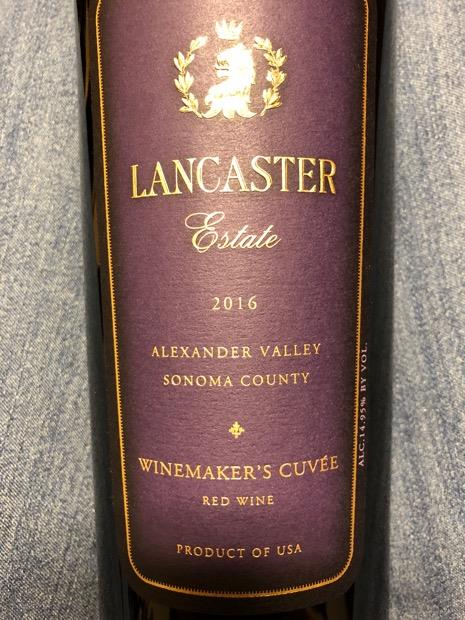 2016 Lancaster Estate Winemaker's Cuvée, USA, California, Sonoma County ...