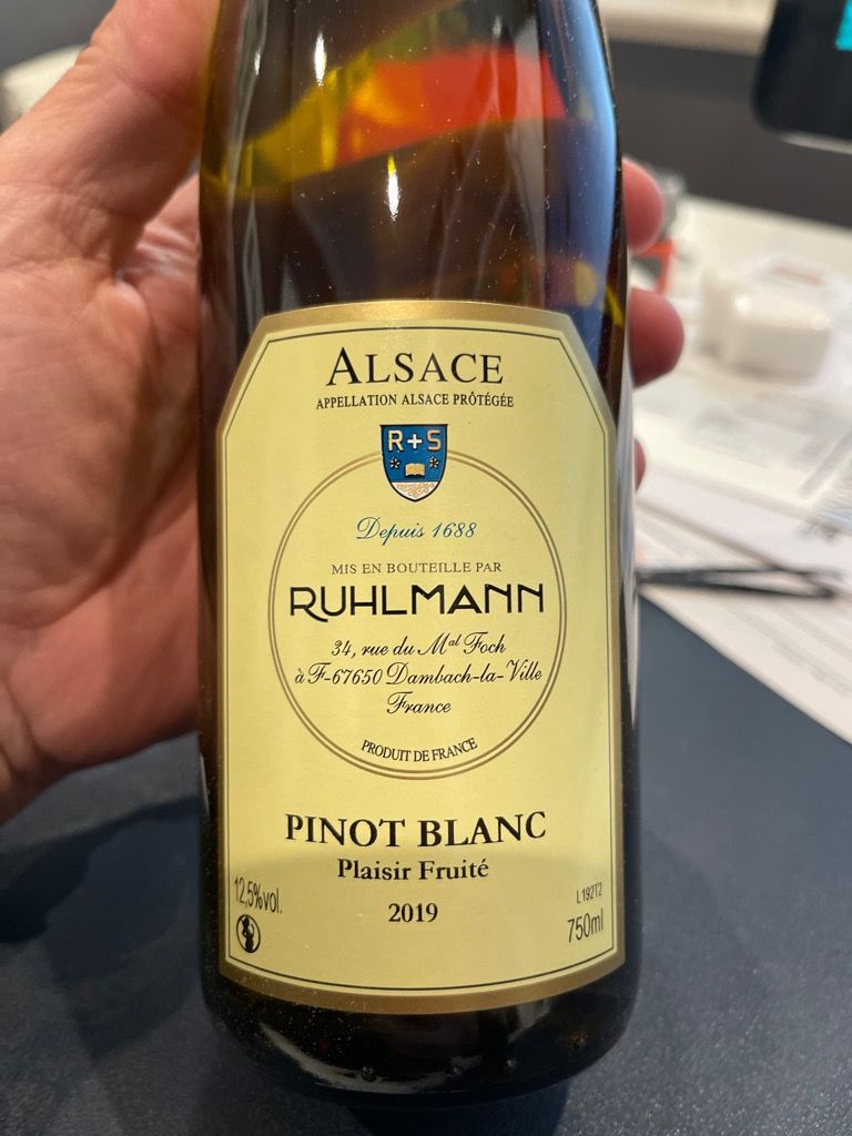 2018 Ruhlmann Pinot Blanc Plaisir Fruité, France, Alsace - CellarTracker