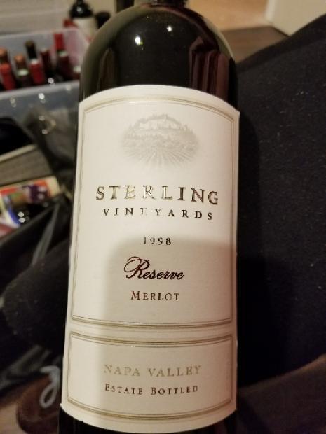 1998 Sterling Vineyards Merlot Reserve, USA, California, Napa Valley ...