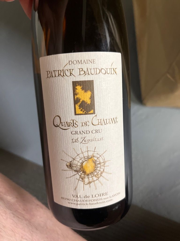 2017 Domaine Patrick Baudouin Quarts de Chaume Grand Cru, France, Loire Valley, Anjou-Saumur ...