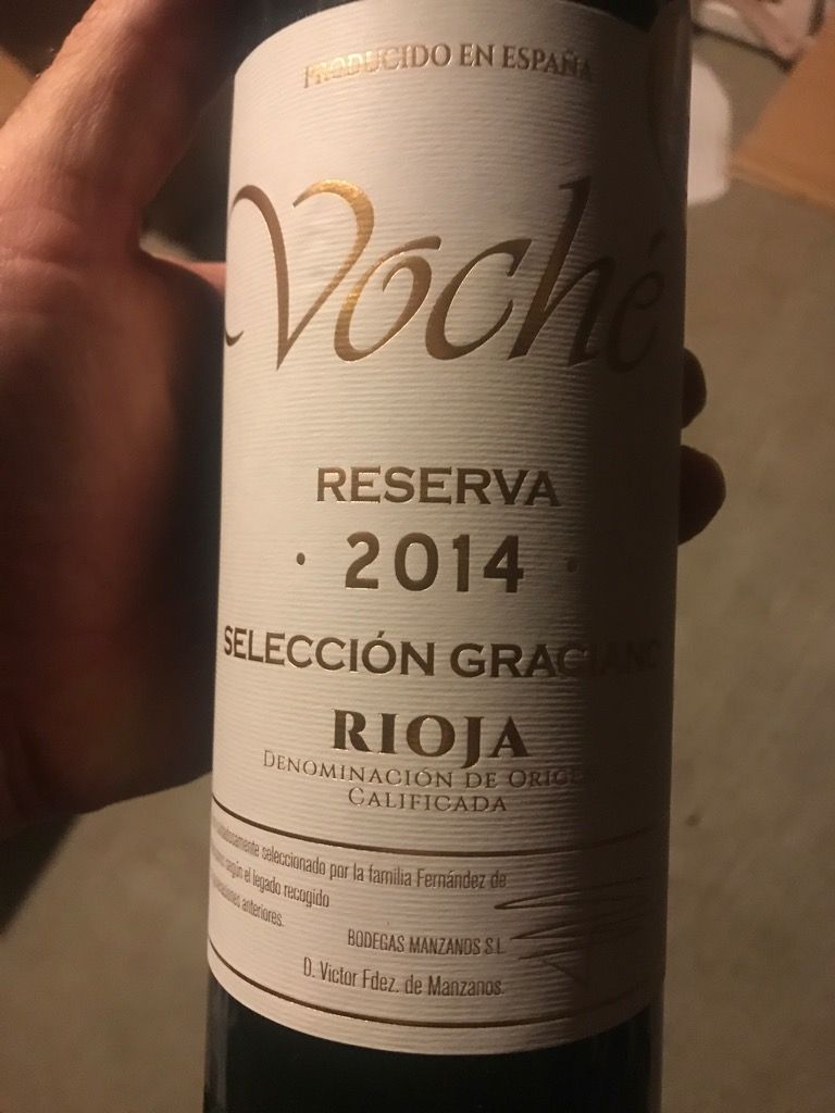 2001 Bodegas Manzanos Graciano Rioja Voché Selección Reserva, Spain, La ...