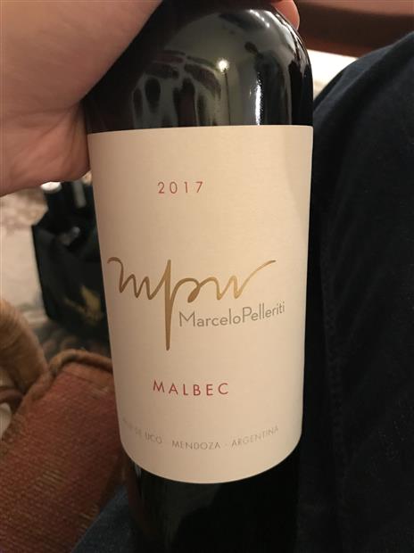 2019 Marcelo Pelleriti Malbec Reserve, Argentina, Mendoza, Valle de Uco ...
