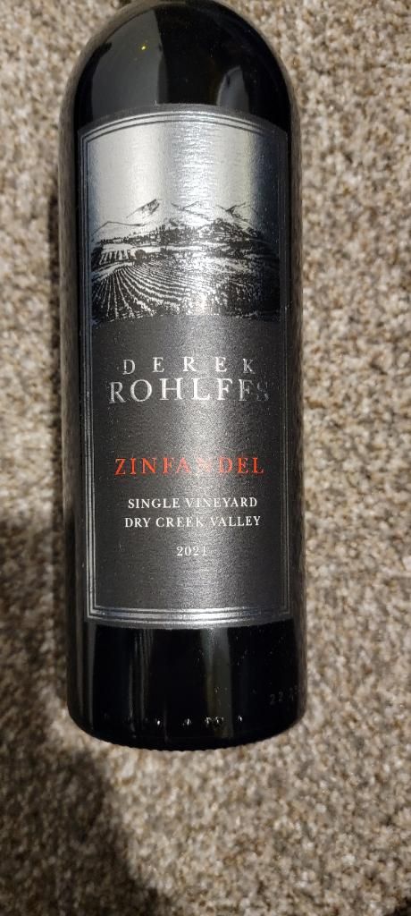 2021 Derek Rohlffs Zinfandel Dry Creek Valley, USA, California, Sonoma ...