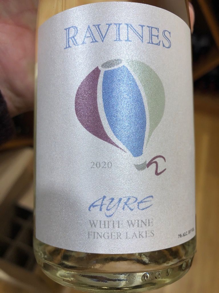 2020 Ravines Wine Cellars Valvin Muscat Ayre, USA, New York, Finger ...