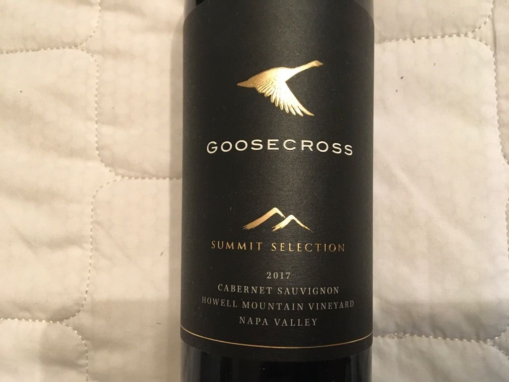2017 Goosecross Cellars Cabernet Sauvignon Summit Selection Howell ...