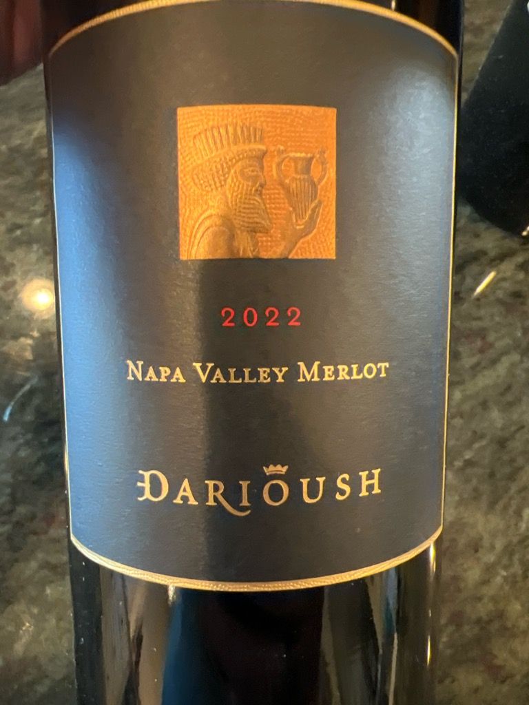 2022 Darioush Merlot, USA, California, Napa Valley - CellarTracker