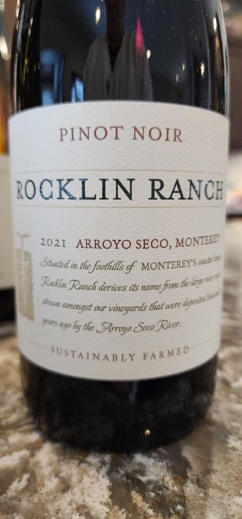 2021 Rocklin Ranch Pinot Noir, USA, California, Central Coast, Arroyo ...