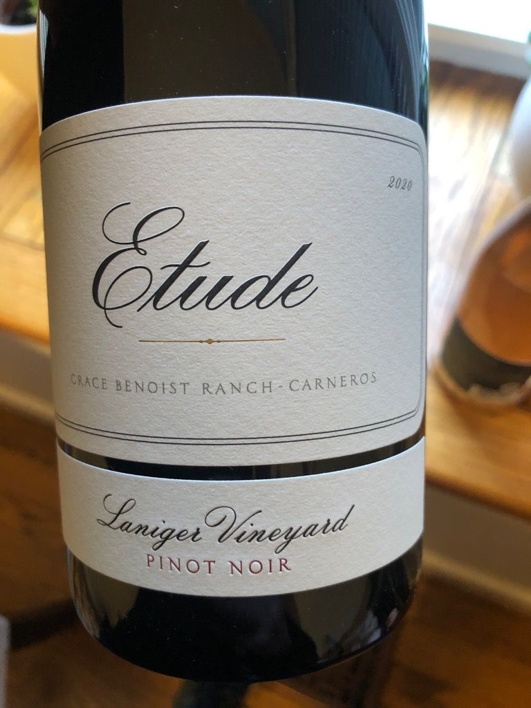2020 Etude Pinot Noir Laniger Vineyard Grace Benoist Ranch, USA ...