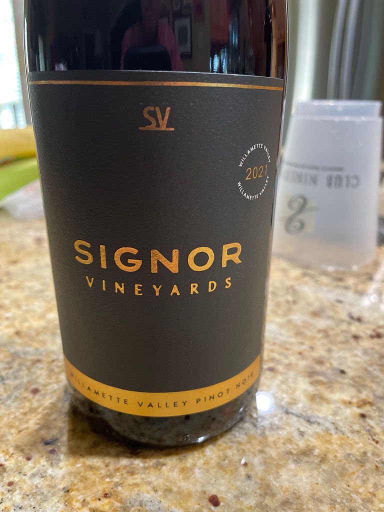 2022 Signor Vineyards Pinot Noir, USA, Oregon, Willamette Valley ...