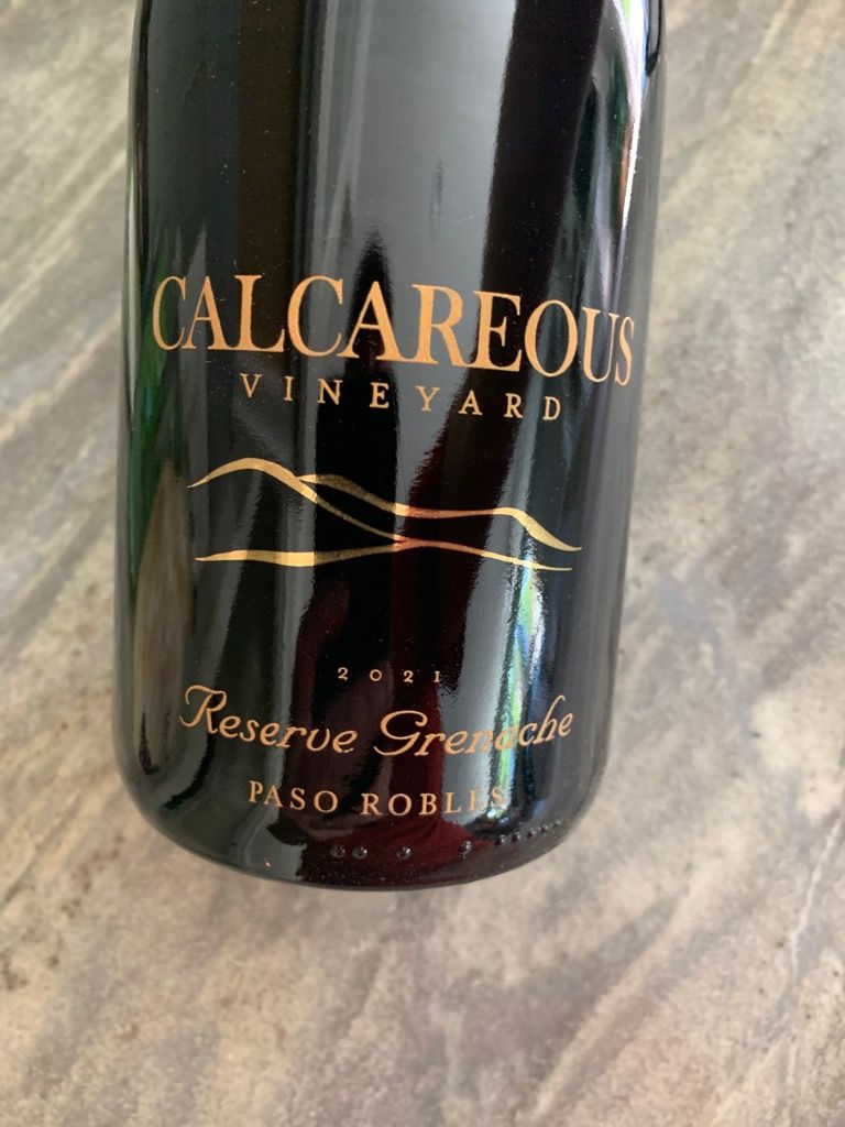 2021 Calcareous Grenache Reserve Calcareous Paso Robles, USA ...