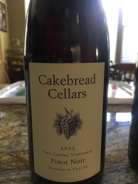 2015 Cakebread Cellars Pinot Noir Two Creeks Vineyard, USA, California ...