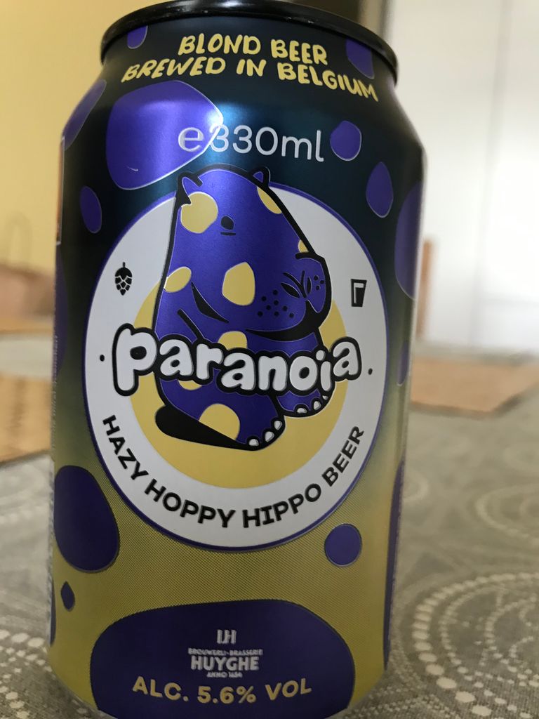 NV Brouwerij Huyghe Paranoia Hazy Hoppy Hippo Beer, Belgium, Flanders ...