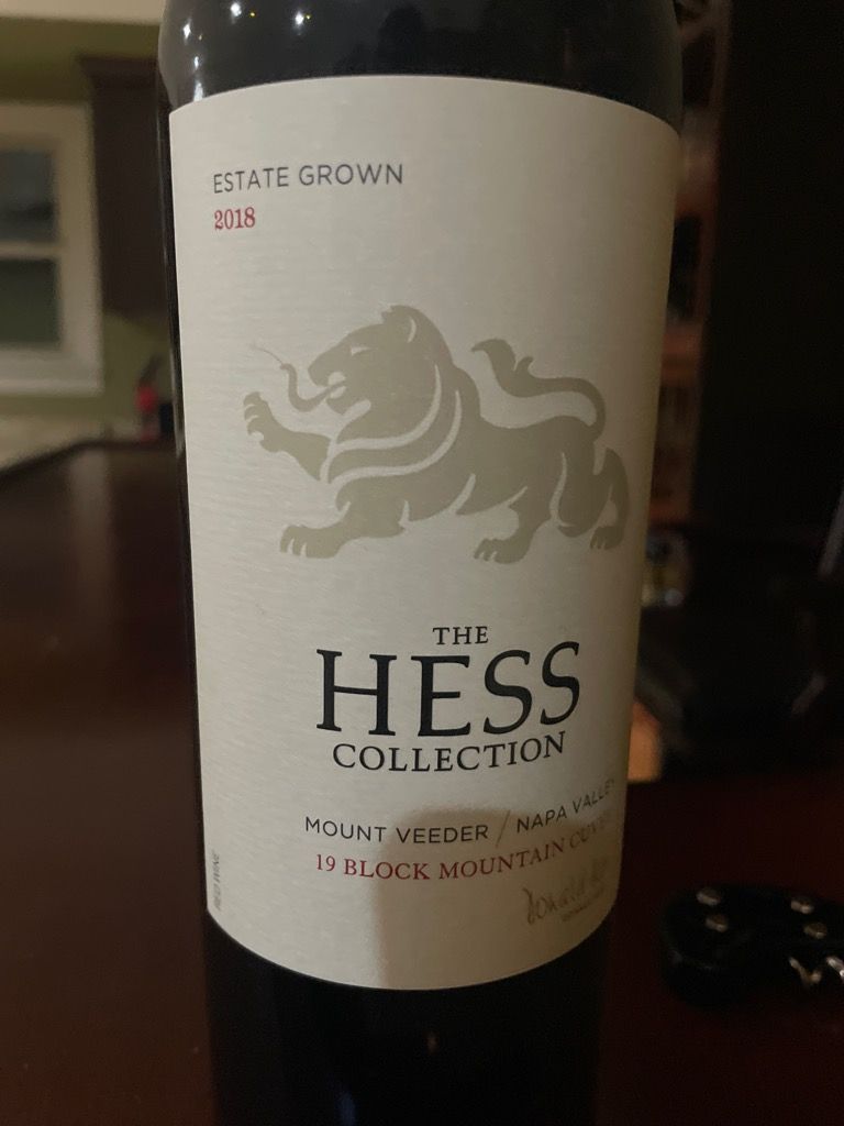 2019 The Hess Collection Cabernet Sauvignon 19 Block Mountain Cuvée ...