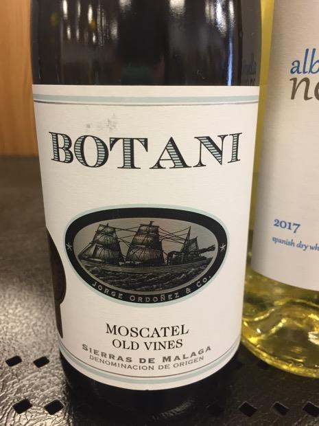 2017 Jorge Ordoñez & Co. Moscatel Old Vines Botani, Spain, Andalucía ...