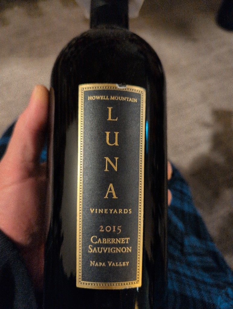 2015 Luna Vineyards Cabernet Sauvignon, USA, California, Napa Valley ...