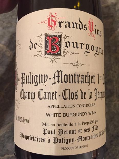 2015 Paul Pernot et ses Fils Puligny-Montrachet 1er Cru Champs Canet ...