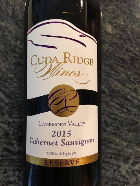 2015 Cuda Ridge Wines Cabernet Sauvignon Reserve, USA, California, San ...