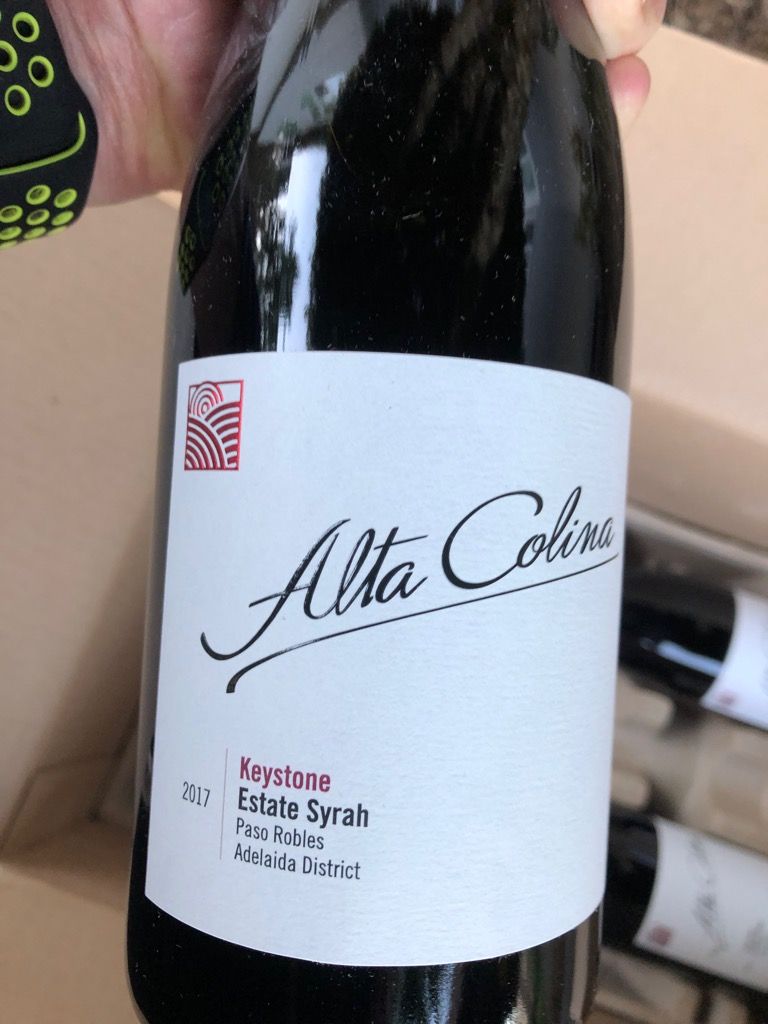 2017 Alta Colina Syrah Keystone Estate, USA, California, Central Coast ...