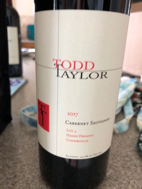 2017 Todd Taylor Cabernet Sauvignon Lot 4 Hagen Heights, USA ...